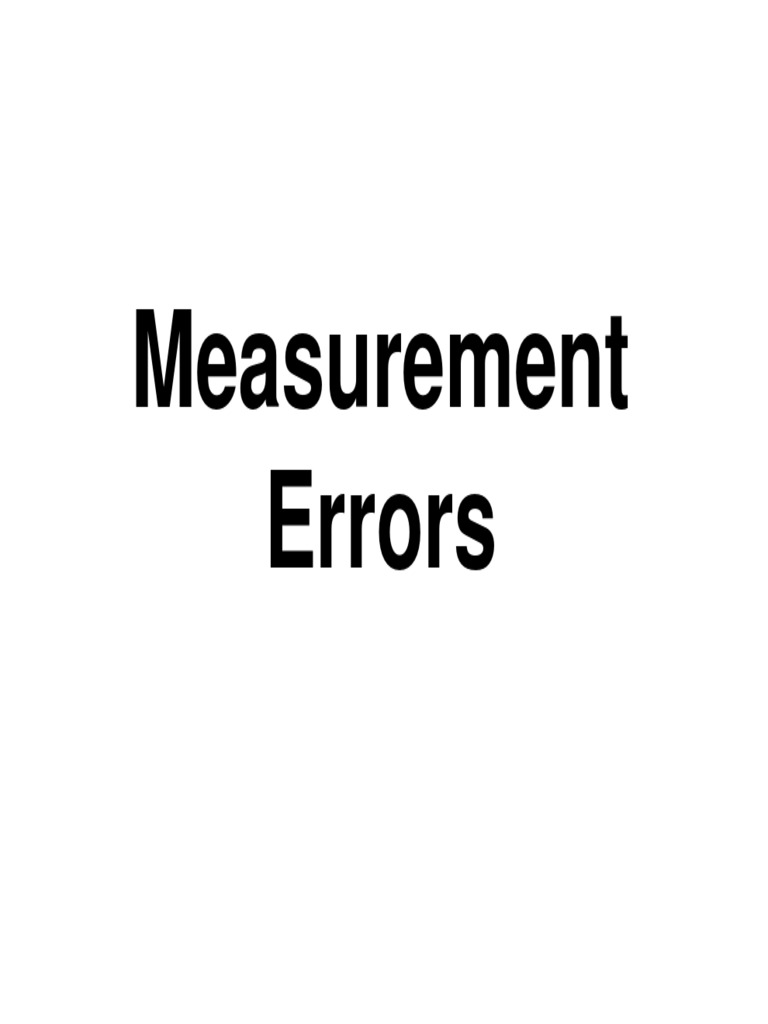 Lecture 5 Pdf Observational Error Error