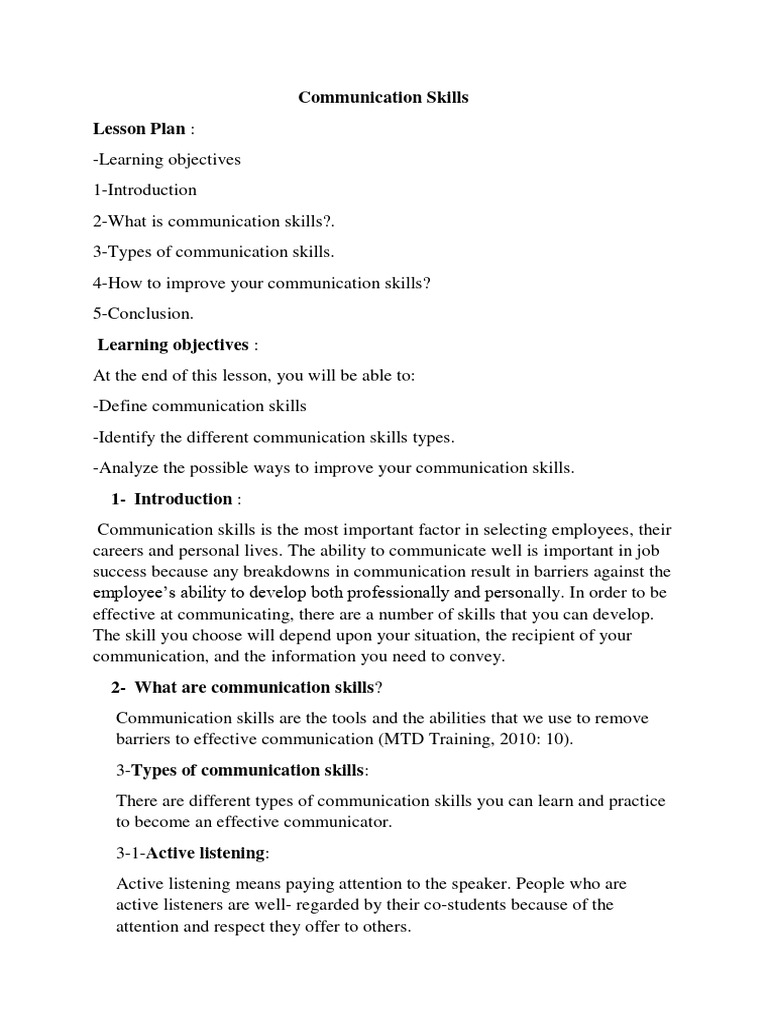 Communication Skillss | PDF | Communication | Learning