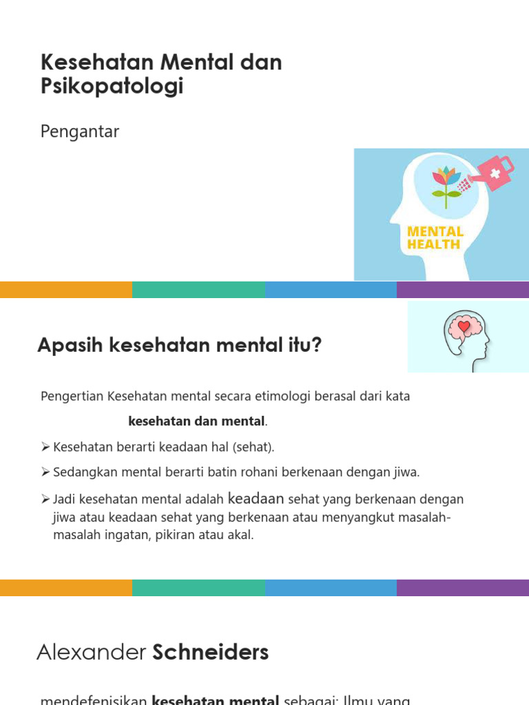 #P1.konsep Kesehatan Mental Dan Psikopatologi | PDF