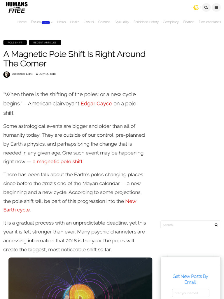 A Magnetic Pole Shift Is Right Around The Corner - Humans Are Free ...