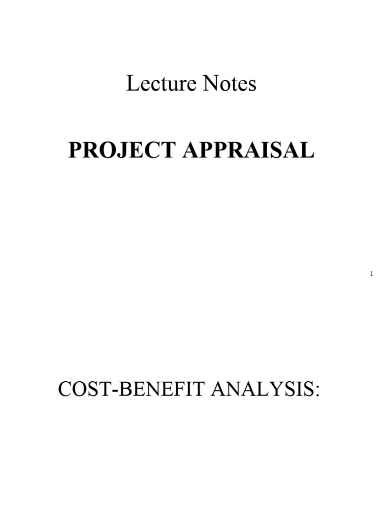 Project Appraisal Pdf Net Present Value Internal Rate Of Return