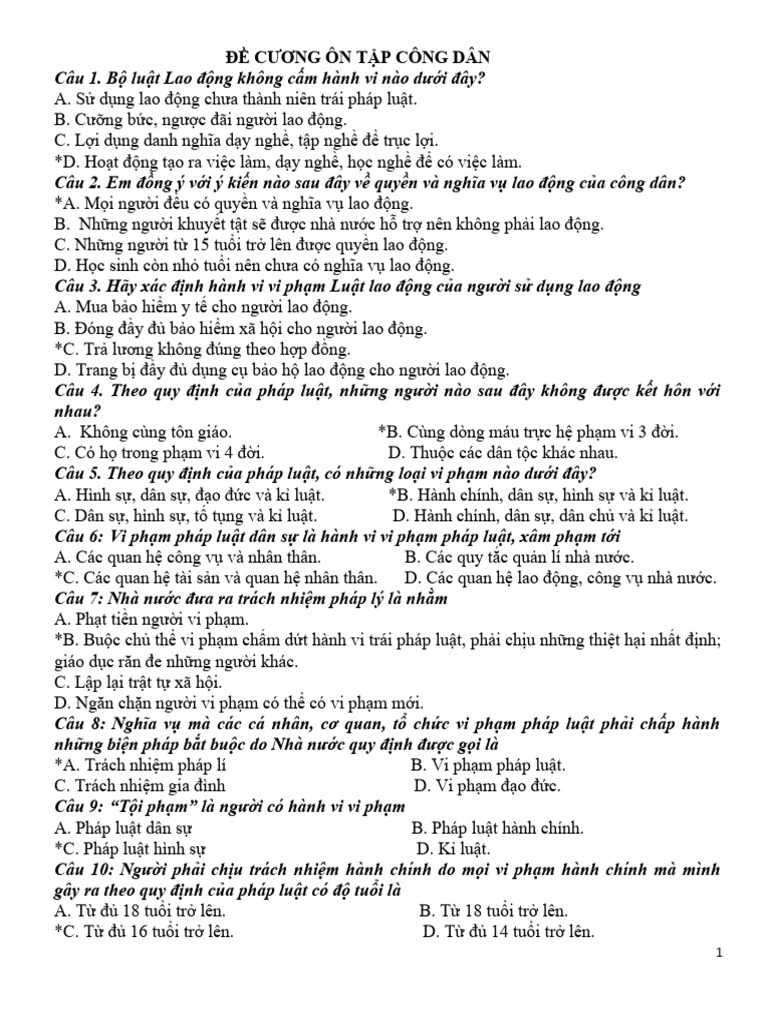 ĐỀ CƯƠNG ÔN TẬP GDCD 9-HKII | PDF