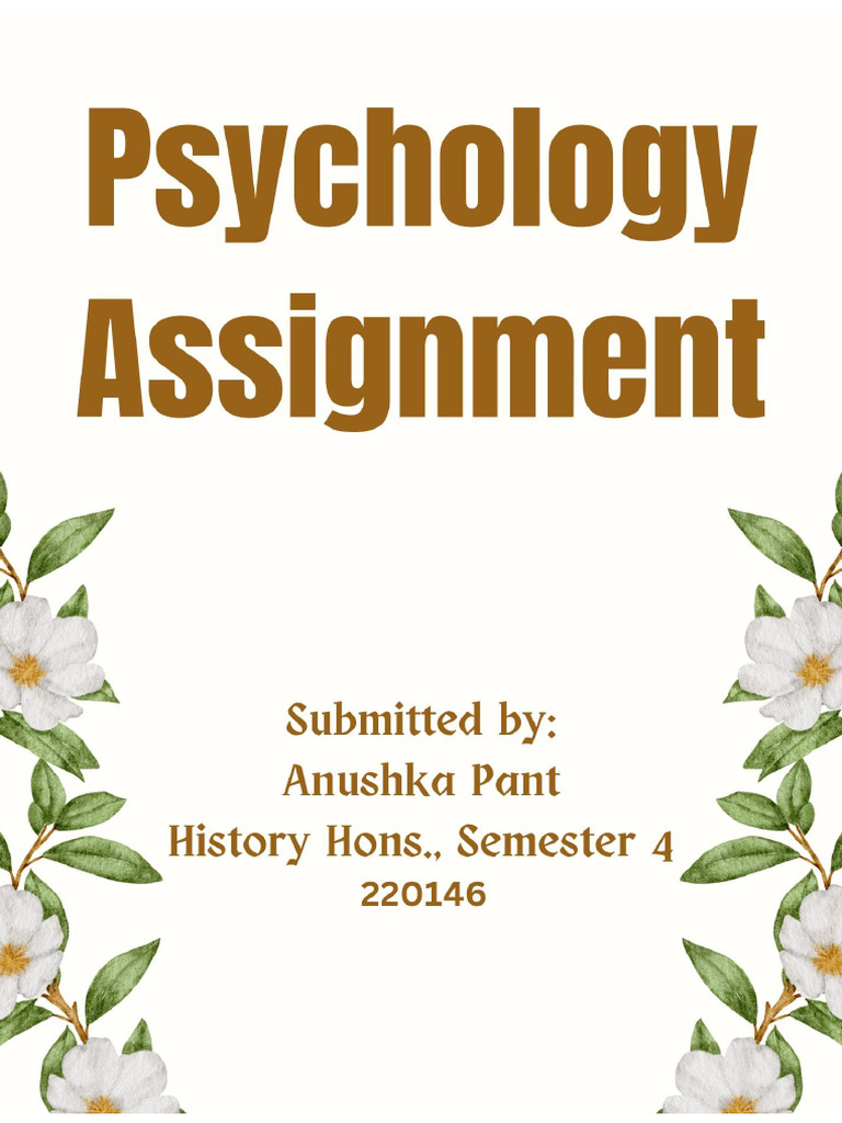 Psychology Assignment (1) | PDF | Industrial And Organizational Psychology | Sexual Harassment