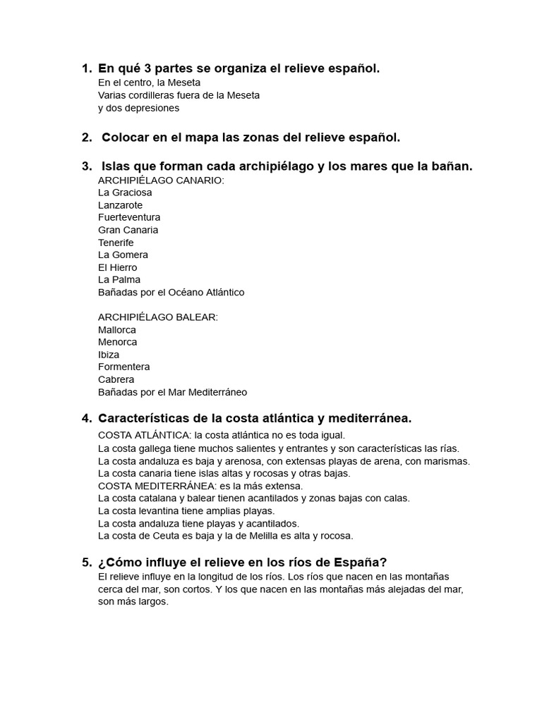 Tema 5 Cono | Descargar gratis PDF | Topografía | Geografía costera