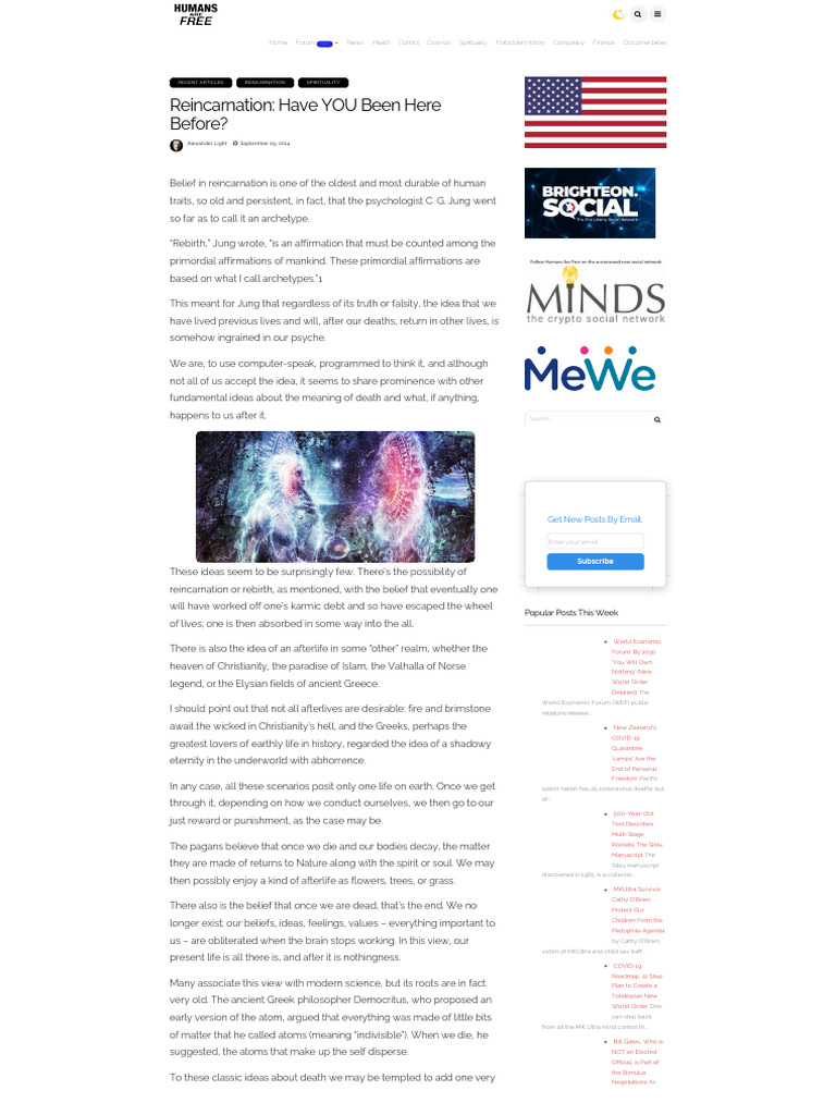 Reincarnation Have YOU Been Here Before - Humans Are Free (Humans Are ...