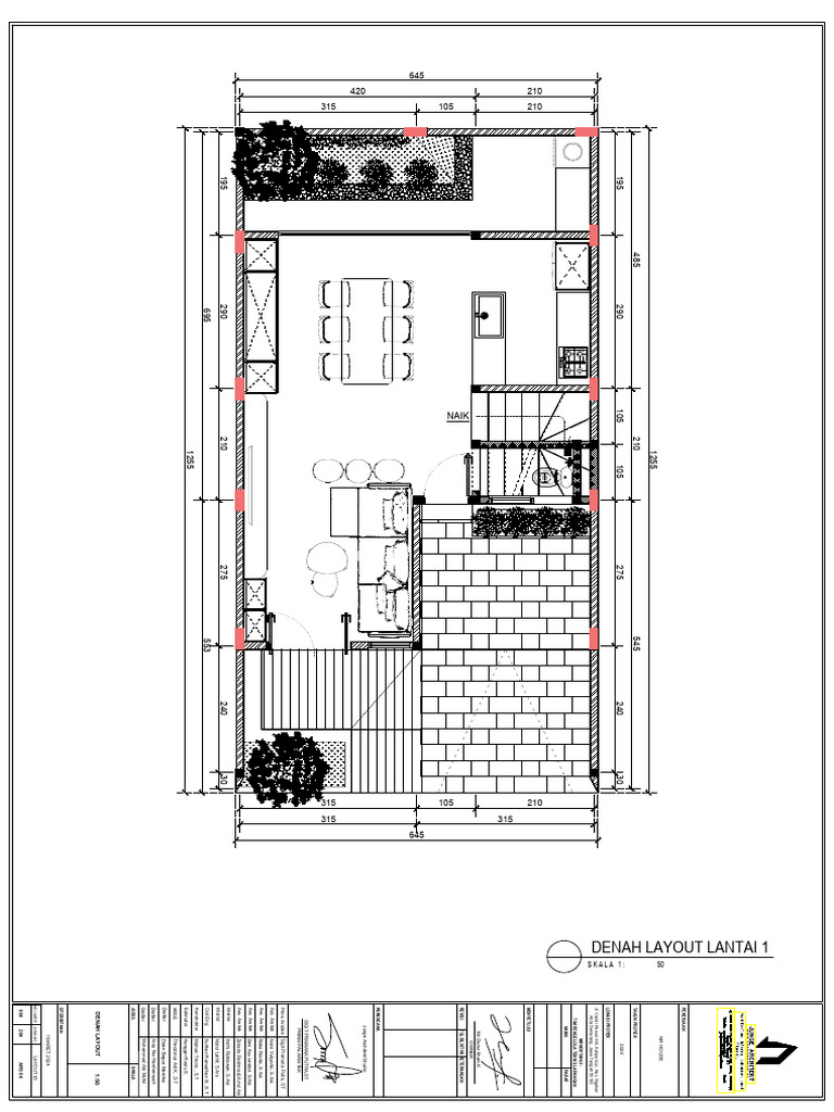 Denah Layout Proyek Arsitektur | PDF