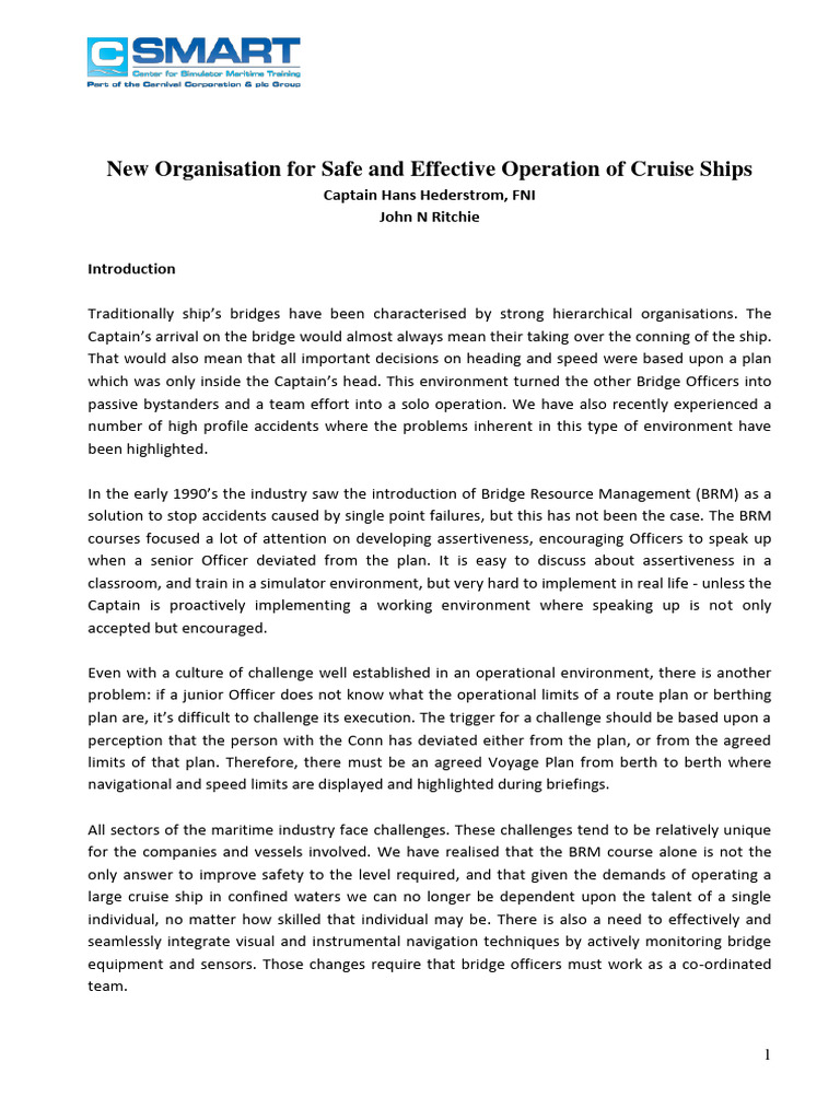 Cruise Ship Bridge Management | PDF | Navigator | Navigation