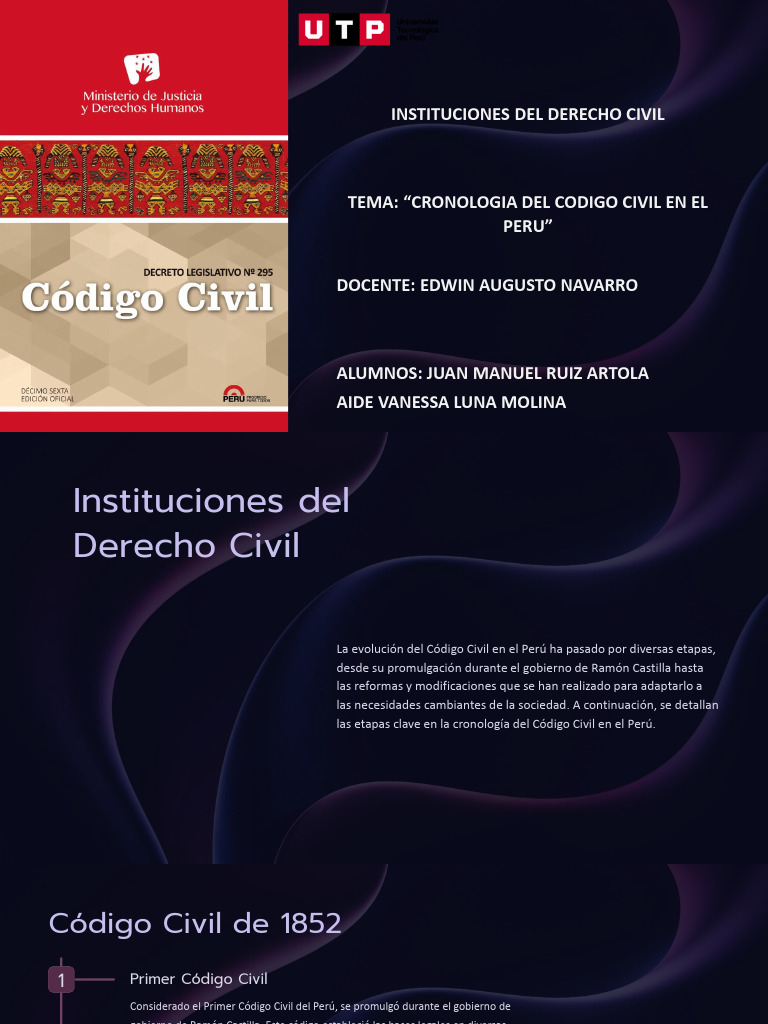 S2 - Cronología Del Código Civil en El Perú | PDF | Perú | Estado ...