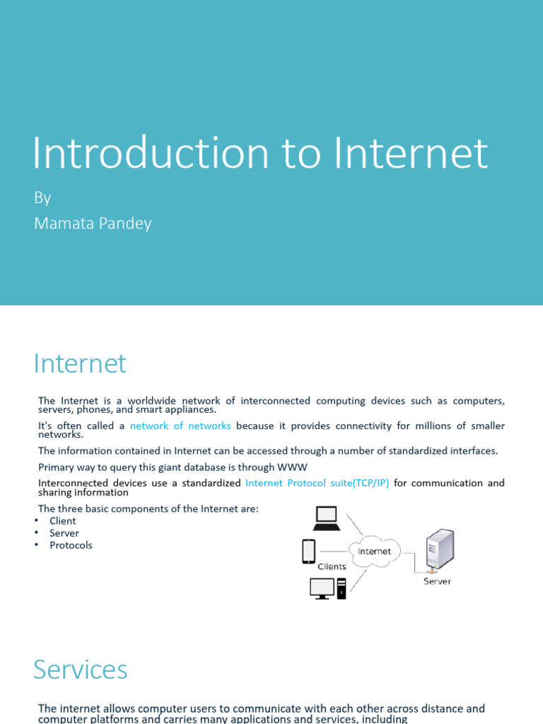 Module 1.1 Intoduction To Internet | PDF | Ip Address | World Wide Web