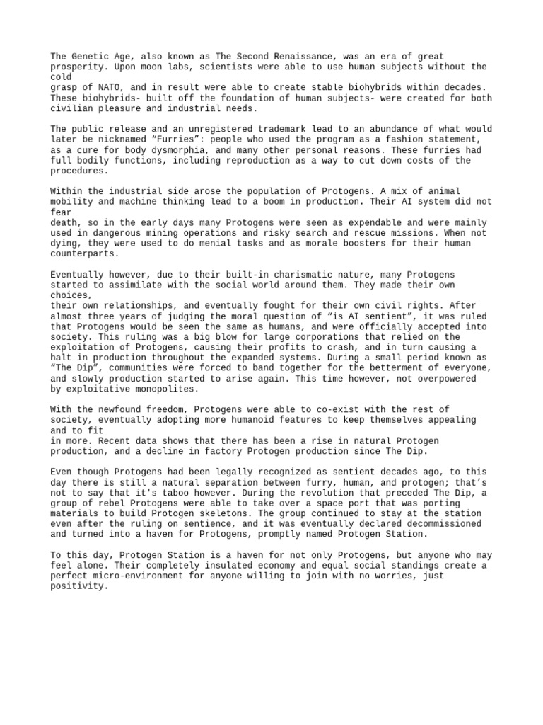 Protogen Station Lore 1 | PDF