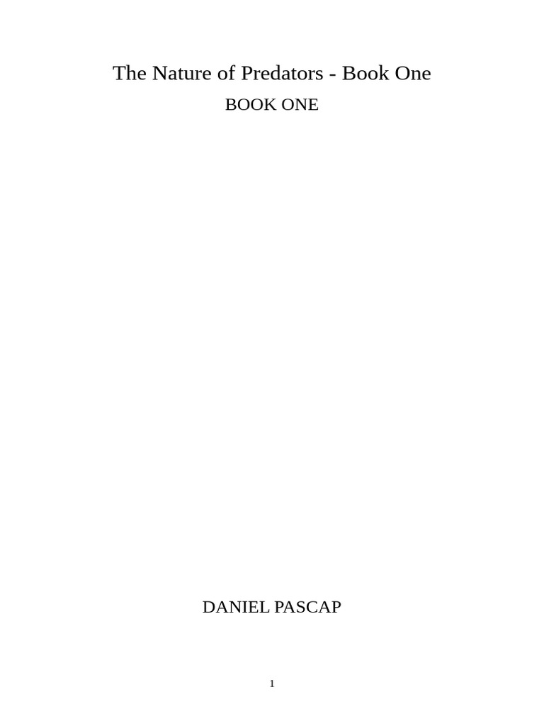 The Nature of Predators: Book One | PDF | History