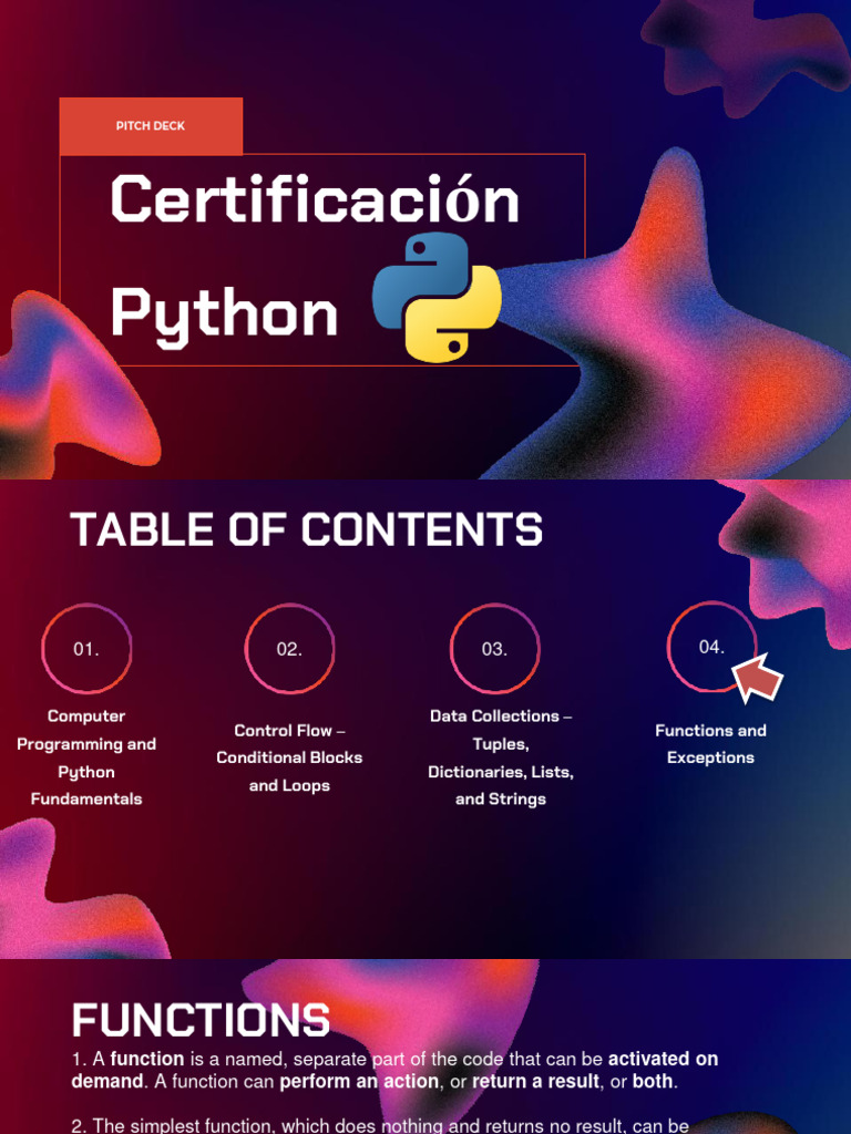 Sesion 4 Functions Exceptions | PDF | Parameter (Computer Programming) | Scope (Computer Science)