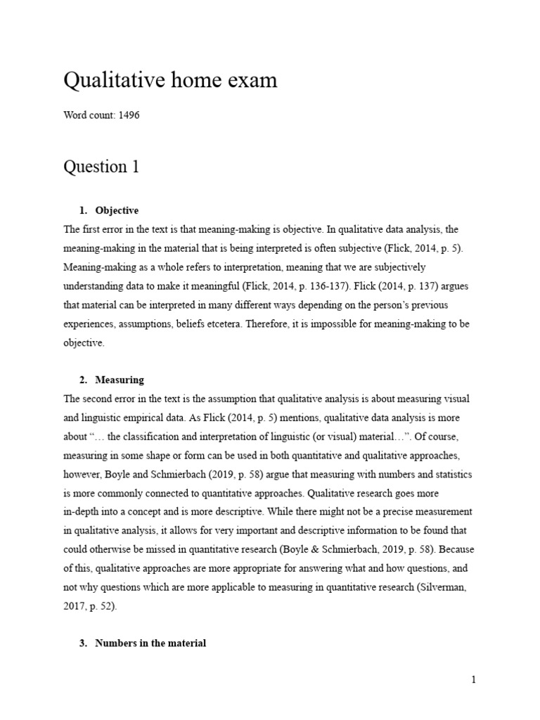 Qualitative Home Exam SKOC39 | PDF | Qualitative Research ...