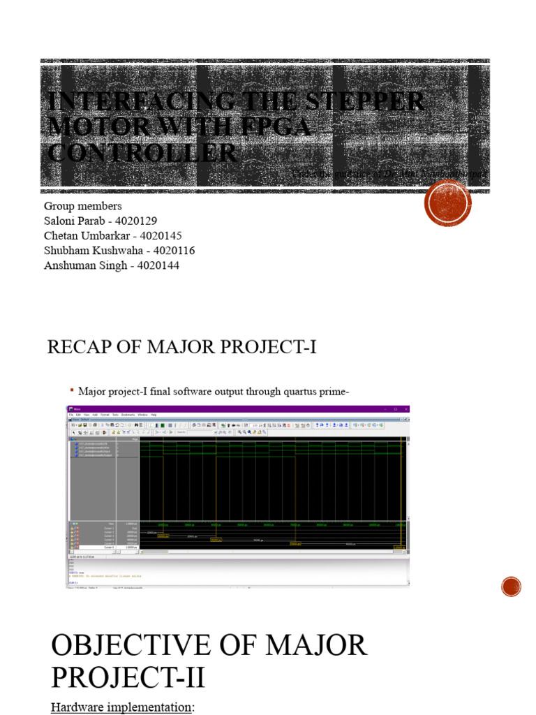Interfacing The Stepper Motor With FPGA Controller | PDF | Electric Motor | Electrical Equipment