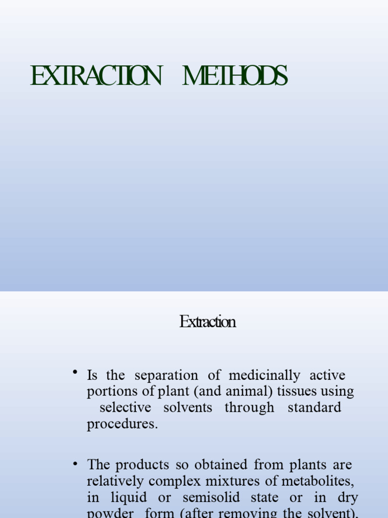 Extraction Methods UNIT 5 | PDF | Electromagnetic Radiation | Microwave
