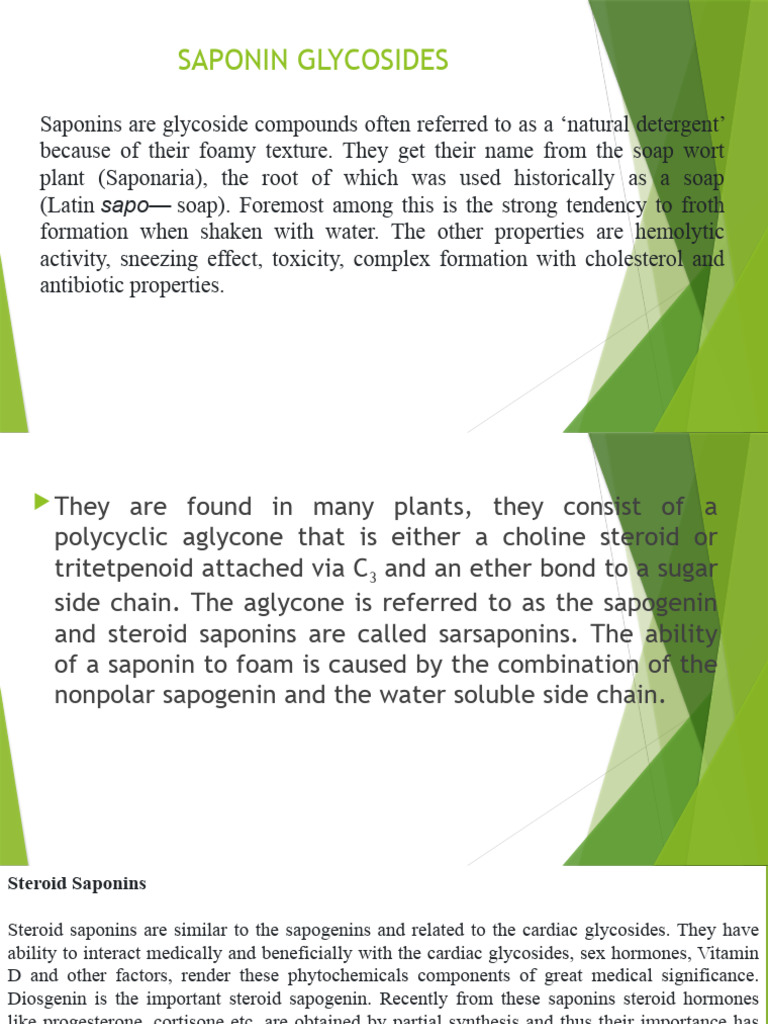 Saponin Glycosides | PDF | Steroid