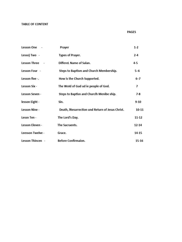 Handout For Confirmaion Class | PDF | God The Father | Prayer