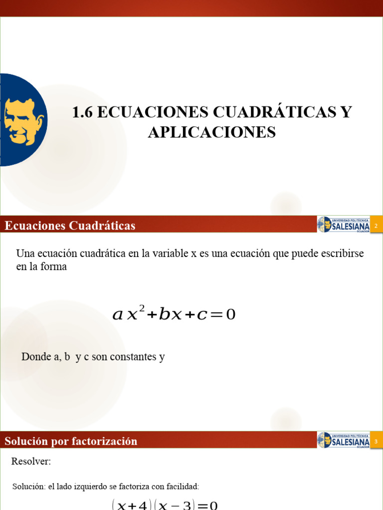 Ecuaciones Cuadraticas | PDF | Ecuación cuadrática | Ecuaciones