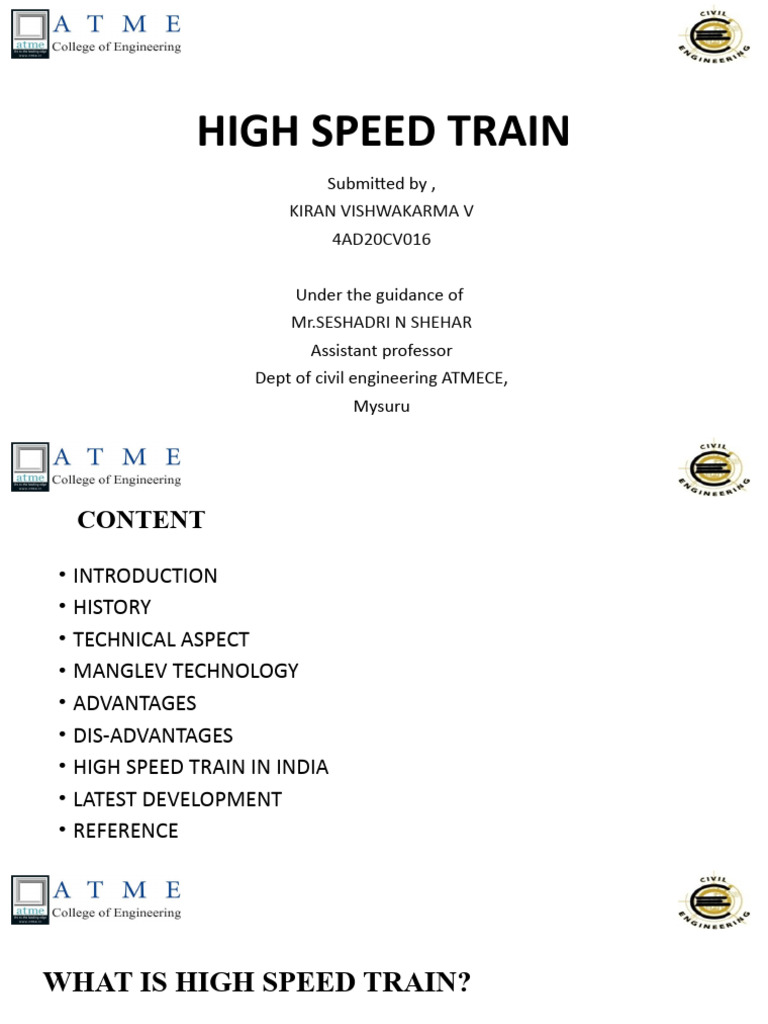 High Speed Train | PDF | High Speed Rail | Train
