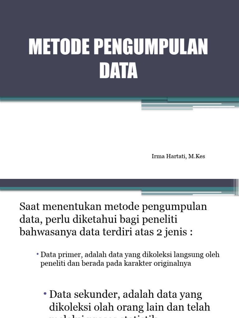 ptm.3.23.METODE PENGUMPULAN DATA | PDF
