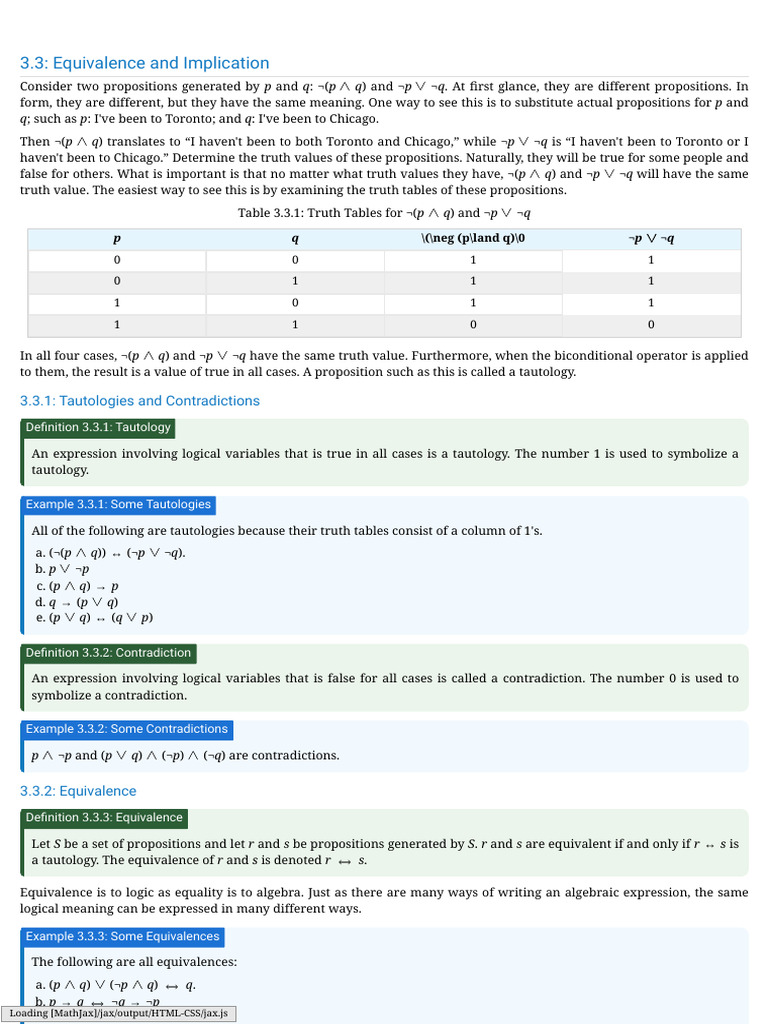 3.3EquivalenceandImplication MathematicsLibreTexts 1708555093961 | PDF ...