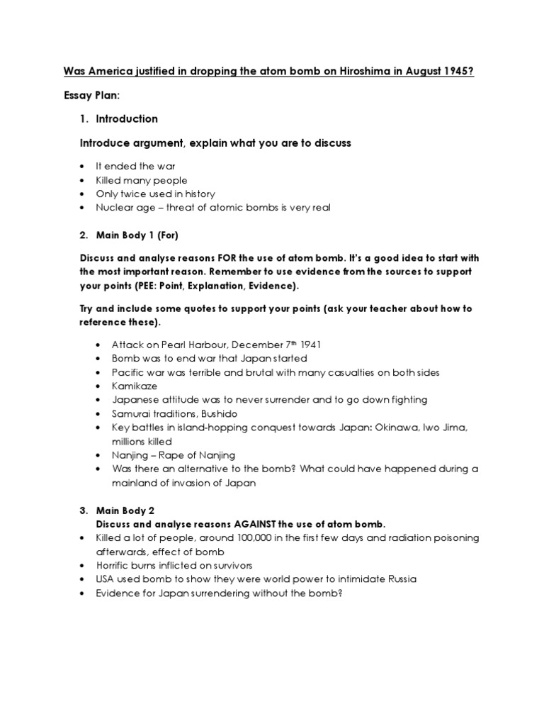 Atomic Bomb Notes | PDF