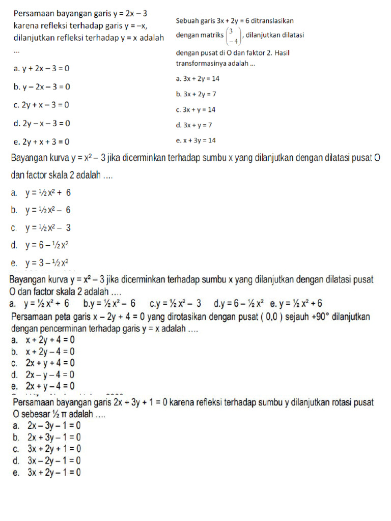 Transformasi Garis | PDF
