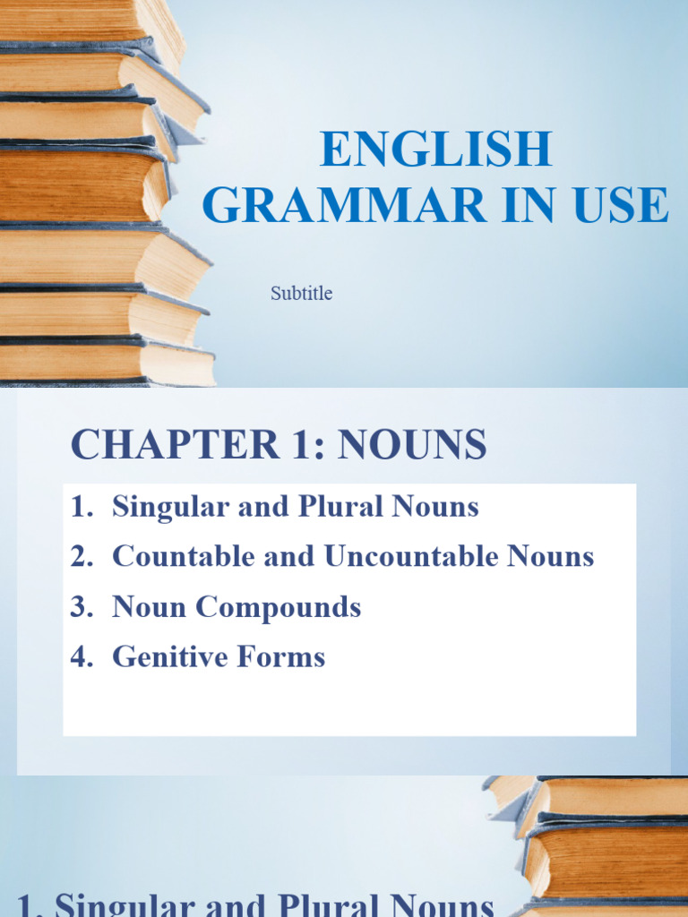 Chapter 1 - NOUNS | PDF | Plural | Noun