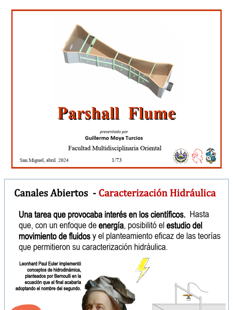 Funcionamiento del Canal Parshall | PDF | Canal | Descarga (hidrología)