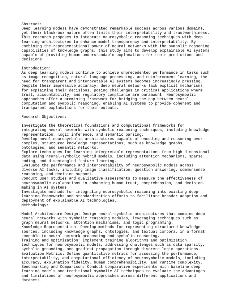 Enhancing Deep Learning Models With Neurosymbolic Reasoning For Explainable AI | PDF ...