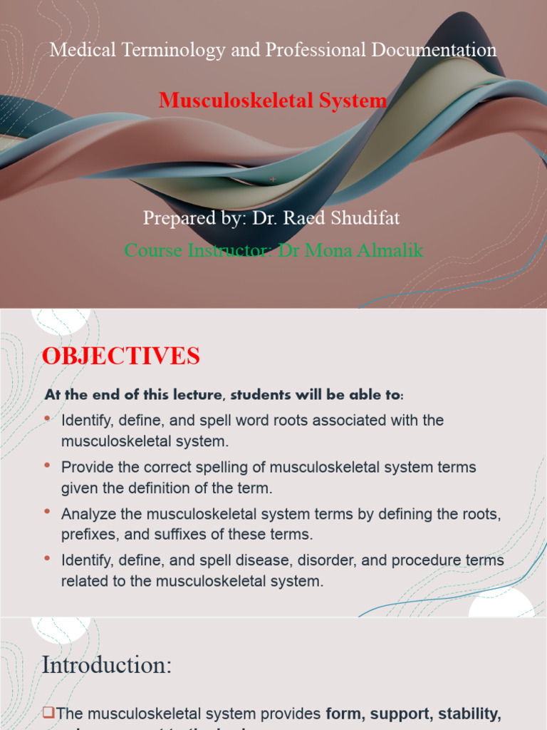 Lecture 10 Musculoskeletal | PDF | Human Musculoskeletal System | Bone