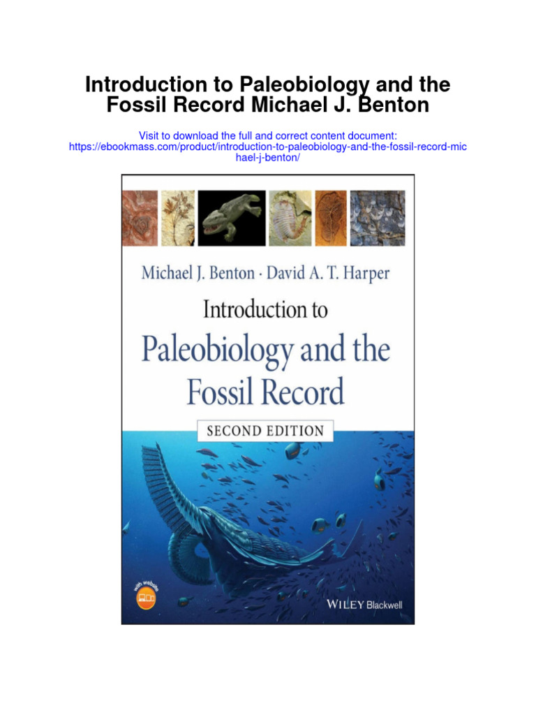 Introduction To Paleobiology and The Fossil Record Michael J Benton Full Chapter | PDF | Fossil ...