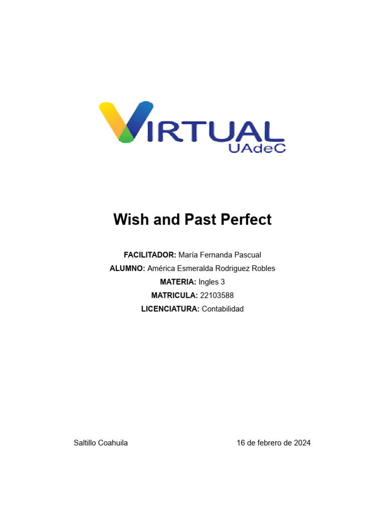 Wish - and - Past - Perfect | PDF