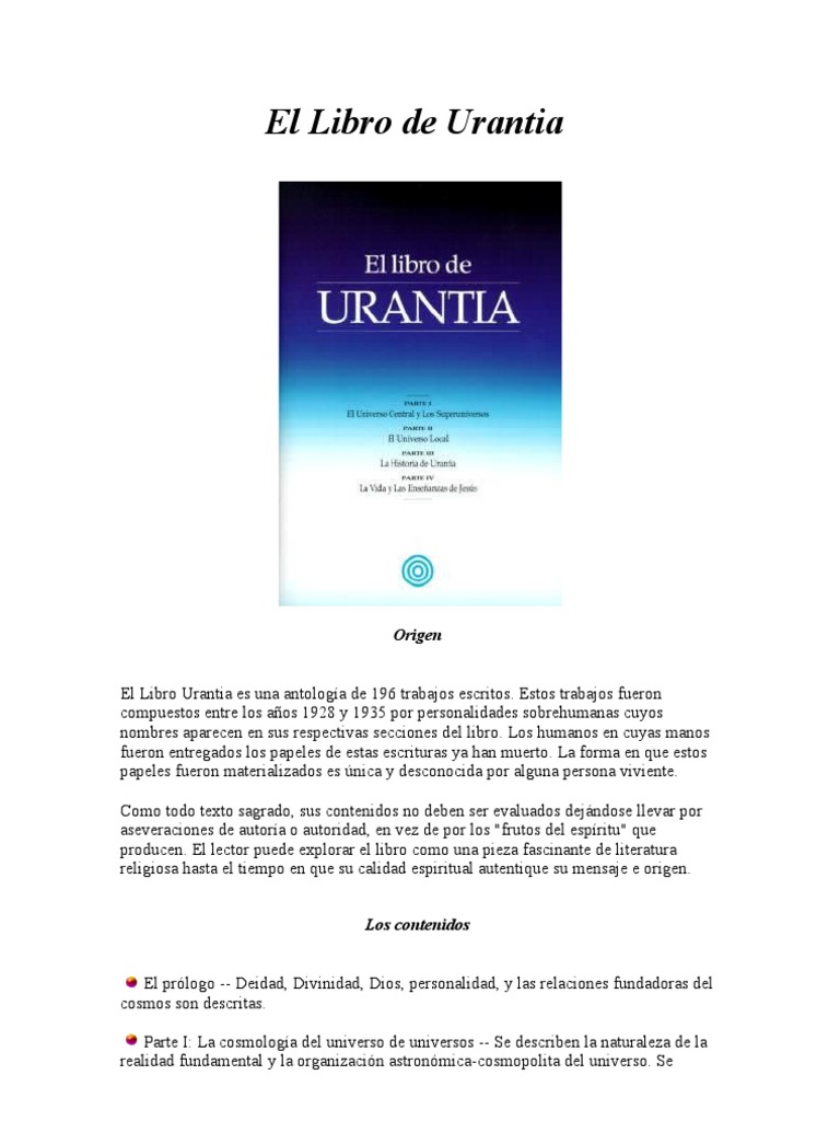 El Libro de Urantia | PDF | Universo | Vida