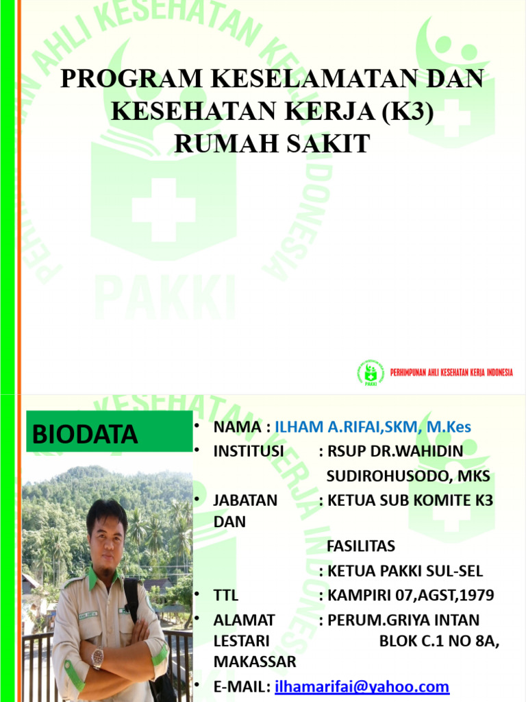 Materi Program K3RS (PMK 432) | PDF | Kesehatan Holistik