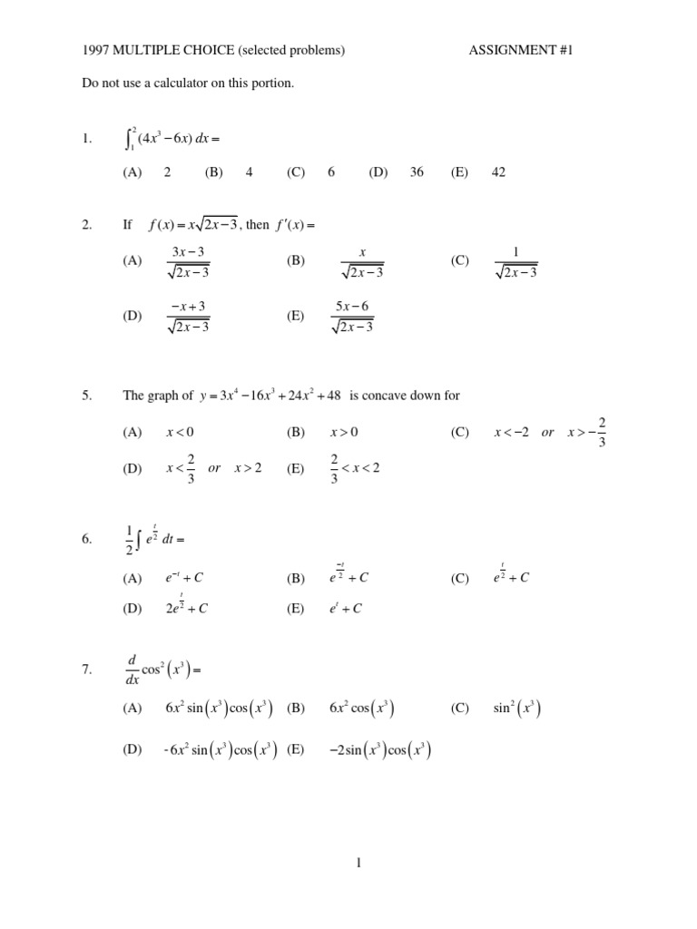 Assignment 1 (1) | PDF | Tangent | Function (Mathematics)