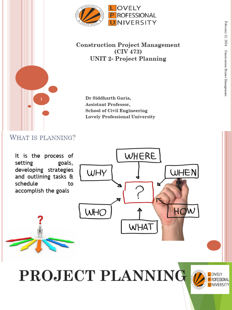 Unit2_LECTURE 1 CIV473 | PDF | Project Management | Probability Distribution