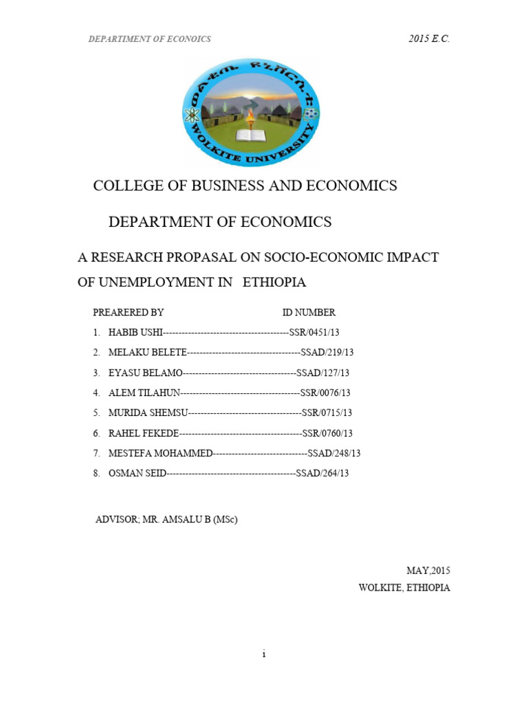 Secondary Finished Proposal | PDF | Unemployment | Labour Economics