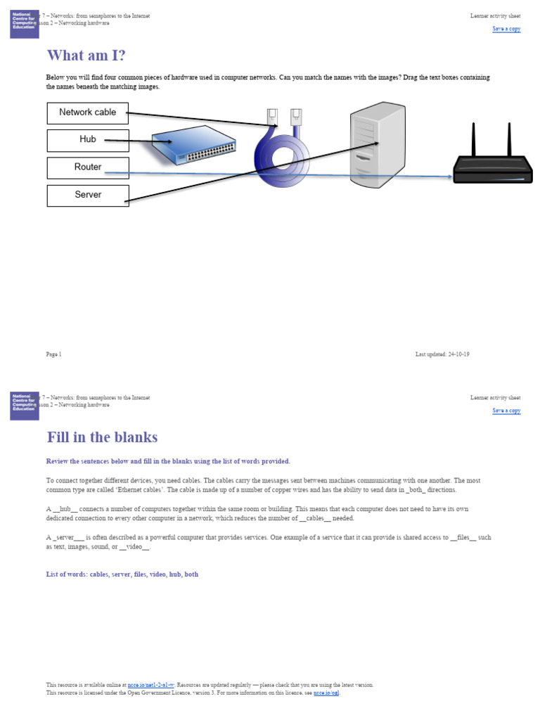 A1 Worksheet - Lesson Activities Worksheet Answered | PDF | Computer ... A1 Worksheet - Lesson Activities Worksheet Answered | PDF | Computer ...