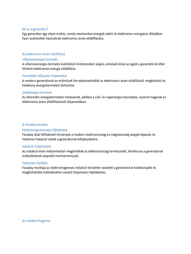 Mi Az A Generátor | PDF