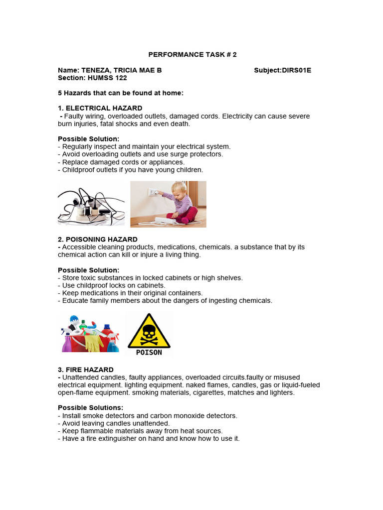 Home Safety: 5 Common Hazards & Solutions | PDF