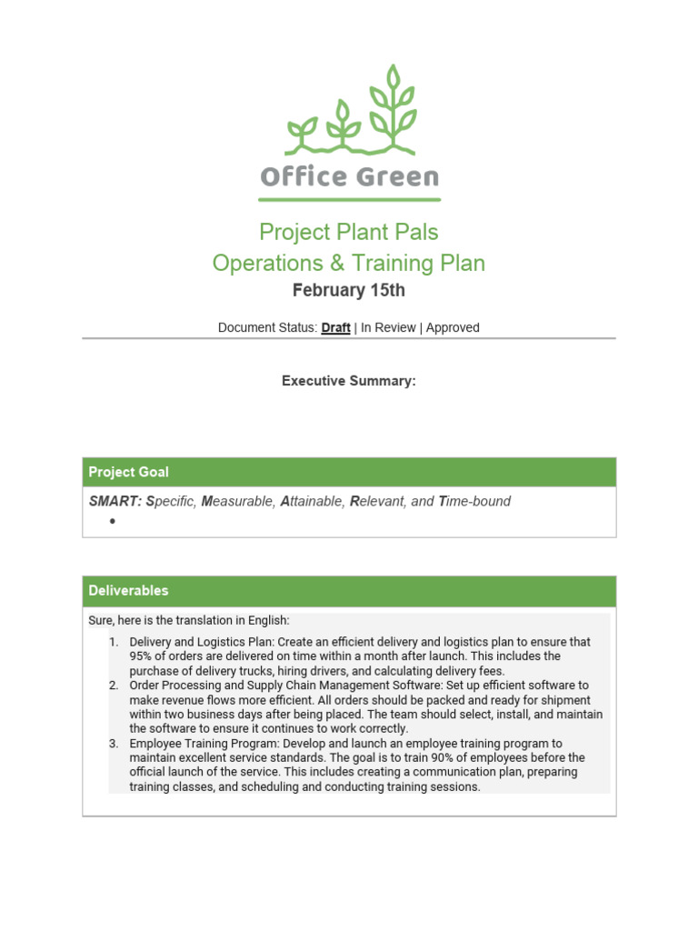 Activity Template_ Project charter | PDF | Logistics | Customer
