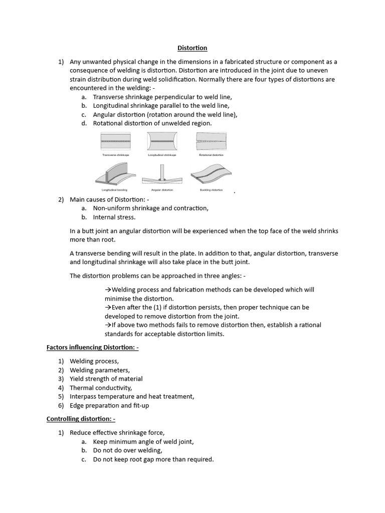 Distortion | PDF | Welding | Construction