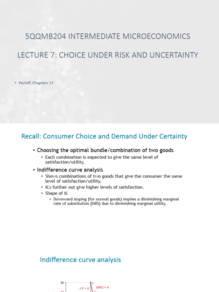 Choice Under Risk and Uncertainty | PDF | Risk Aversion | Risk