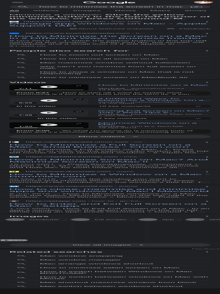 Mac Screen Minimization Guide | PDF | Button (Computing) | Software