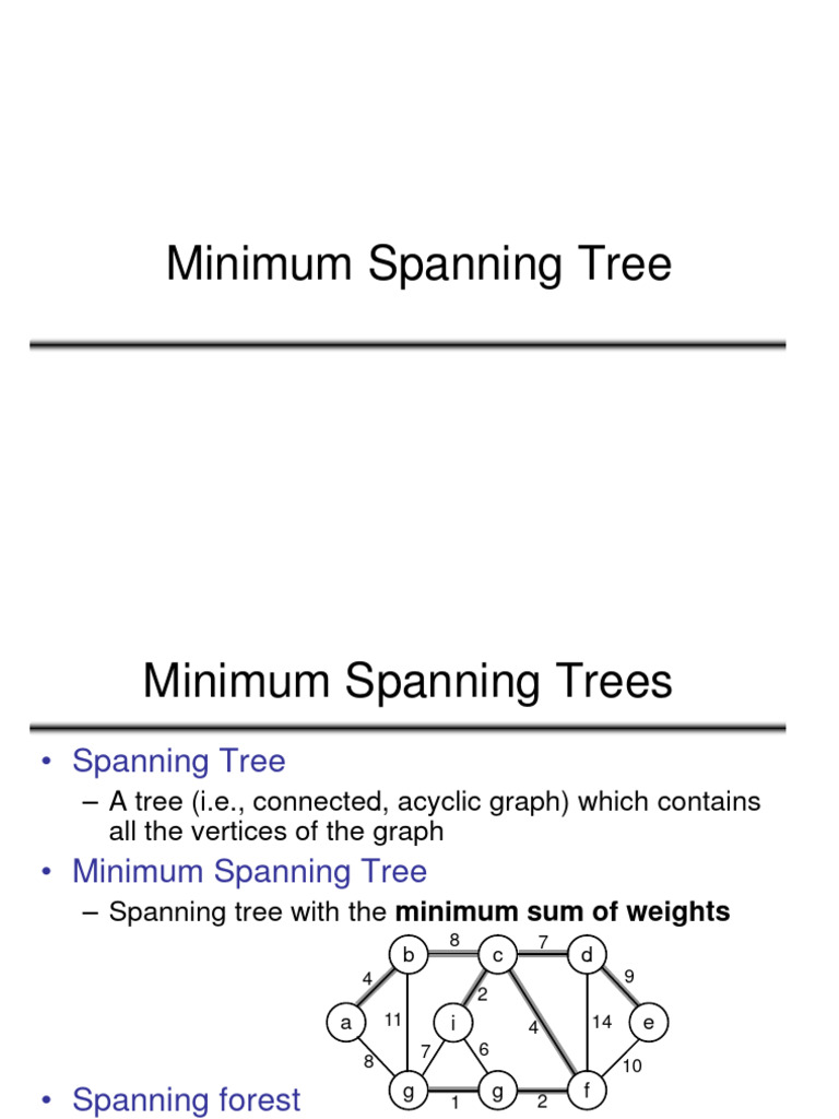 MinimumSpanningTrees | PDF | Computational Complexity Theory | Combinatorics