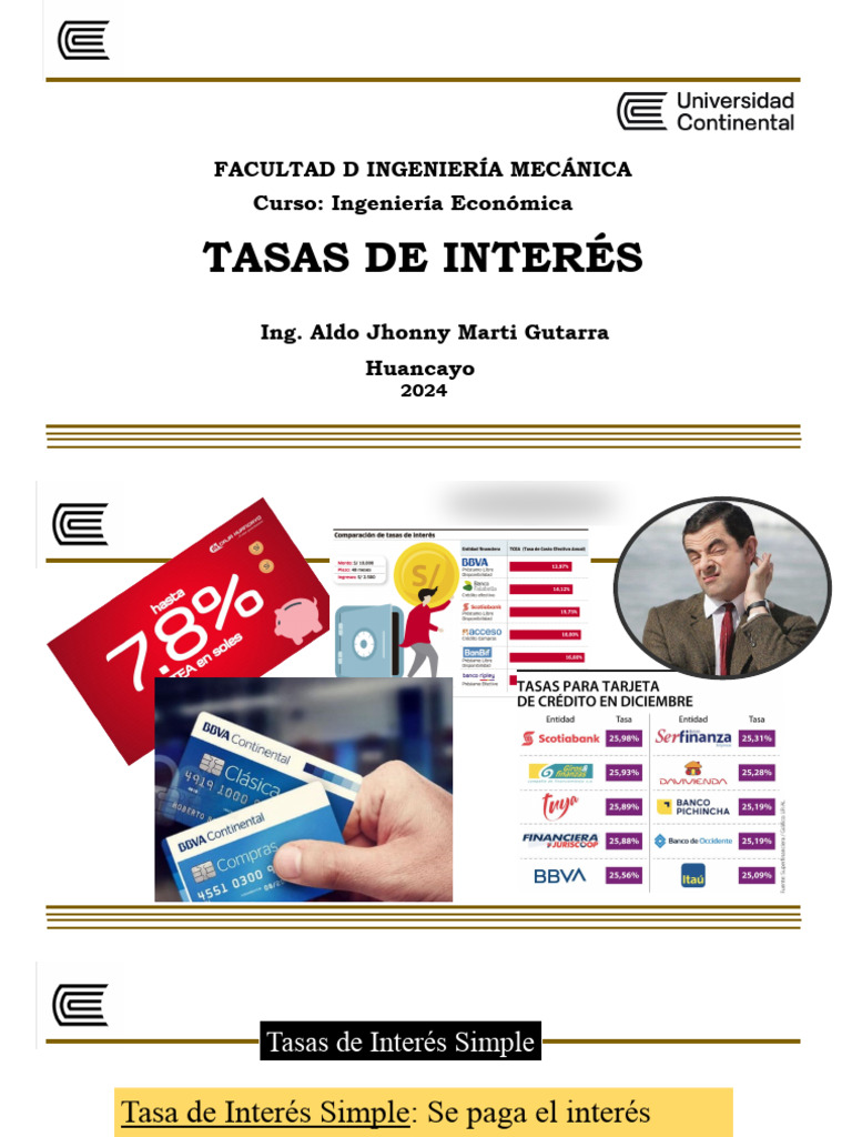 Tasas de Interés: Simple y Compuesto | PDF