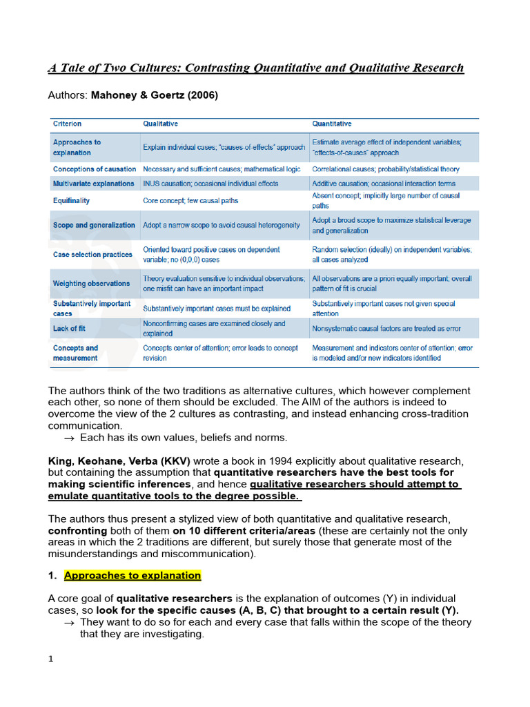 ATTC - A Tale of 2 Cultures | PDF | Causality | Theory