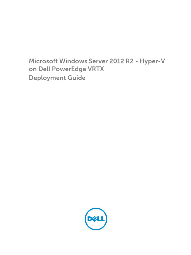 Poweredge VRTX Deployment Guide en Us | PDF | Hyper V | Windows Registry