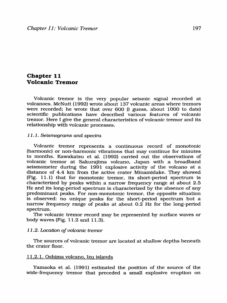Volcanic Tremor | PDF | Volcano | Seismology
